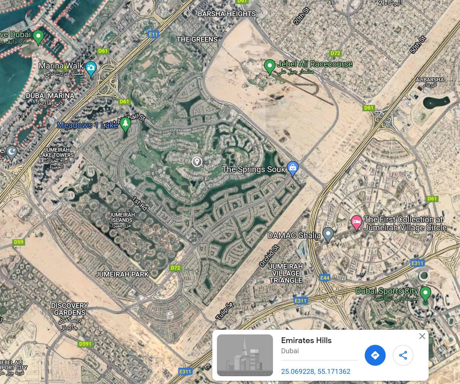 Emirates Hills Dubai – Immobilien Emirates Hills
